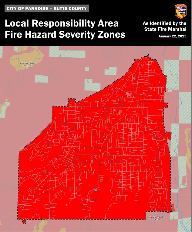 Fire Hazard Severity Zone Map | Paradise, CA